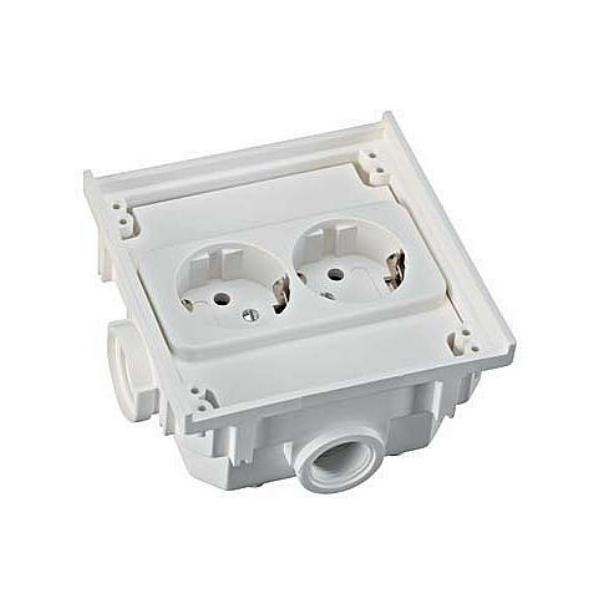 Vloerstopcontact onderbak met contactdoos 2-voudig 1632-602 (1632602 ...