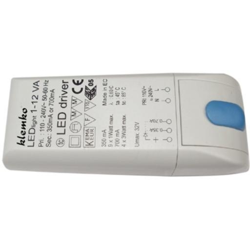 KLEMKO LED-DRV12.5ZK LED TRAFO 230-350-750MA 12.5W kopen ...