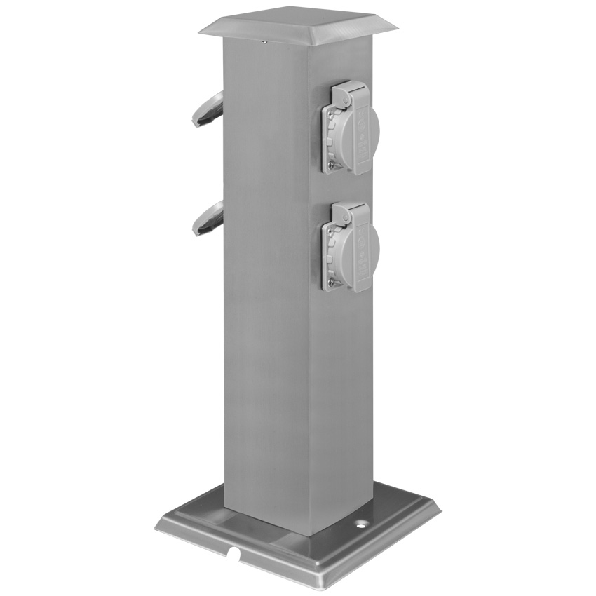 Tuinstopcontact RVS zuil 4 stopcontacten 400166-002 (538143) kopen ...